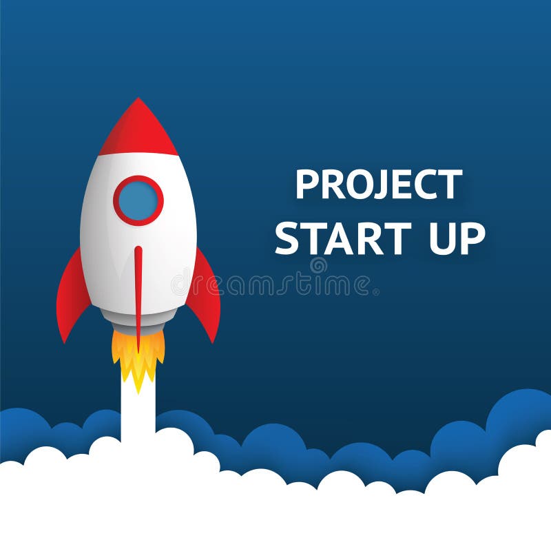 Space Rocket Launch or Startup Concept - Stock Vector Stock Vector ...