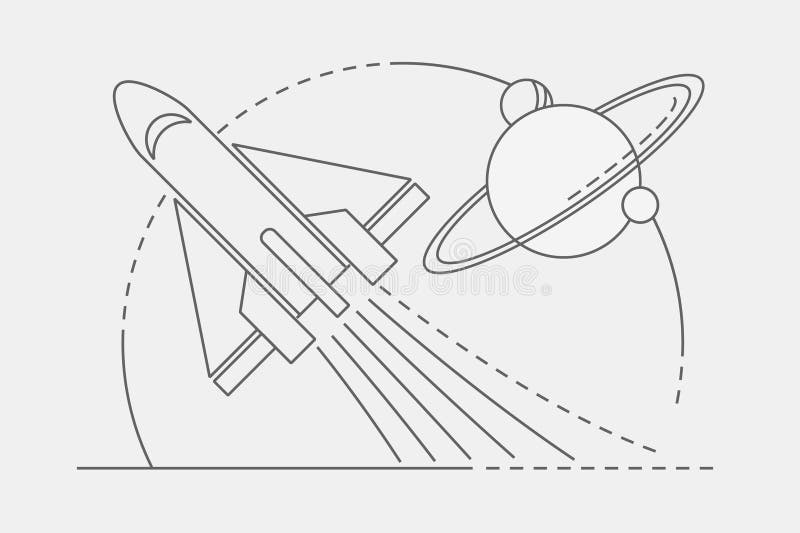 Space Rocket Launch. Technology Spaceship, Space, Science and Shuttle ...