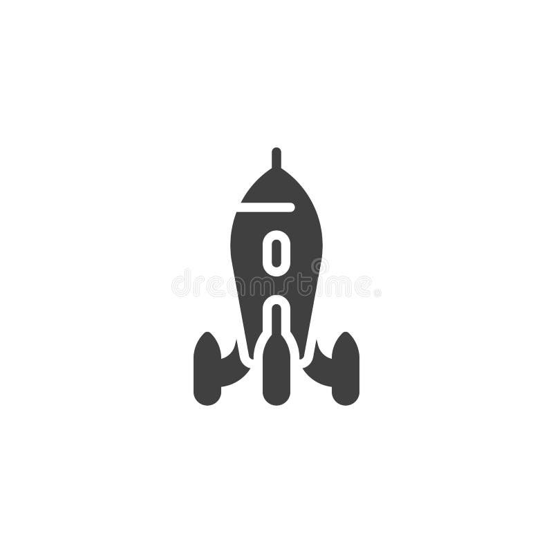 Rocket Launch Icon Vector, Filled Flat Sign, Solid Pictogram Isolated ...