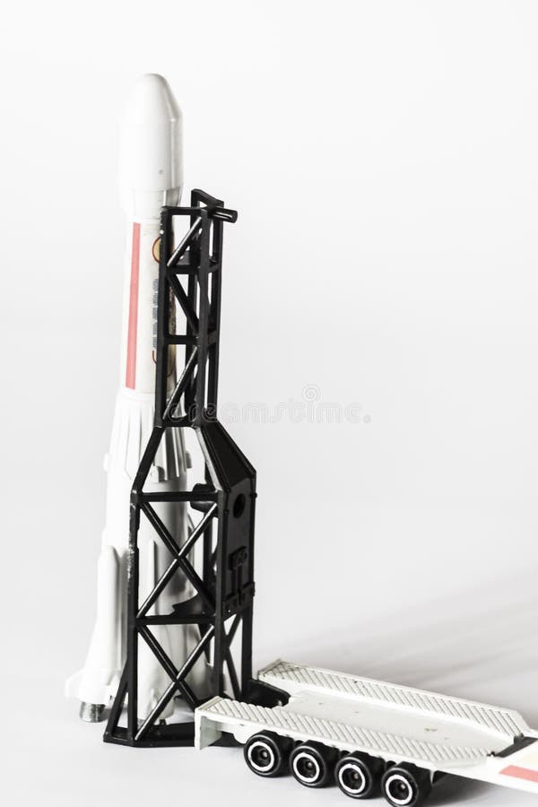 Space Rocket in Launching Pad Stock Image - Image of communications ...