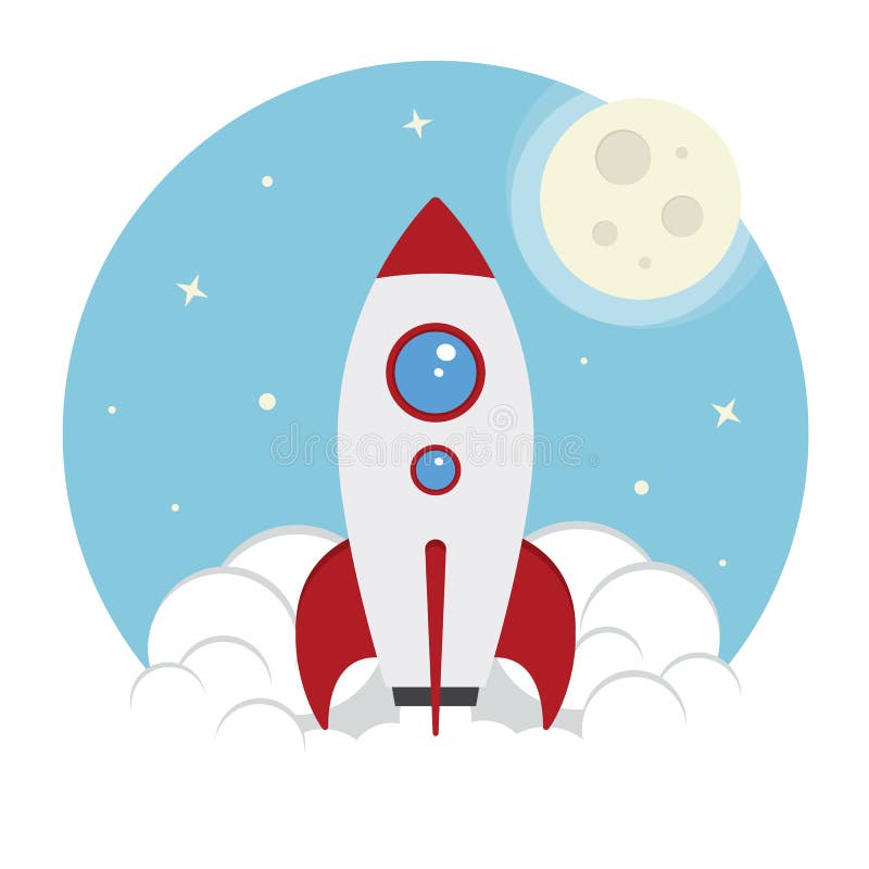 Space Rocket Banner stock vector. Illustration of shuttle - 38929792