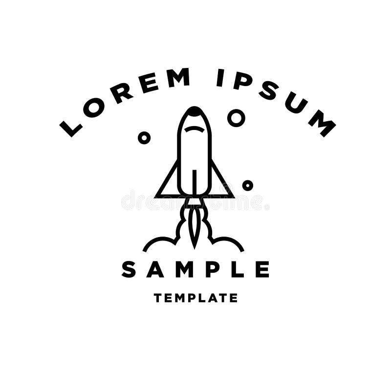 Space Rocket Minimal Sign Vector Design Stock Vector - Illustration of ...
