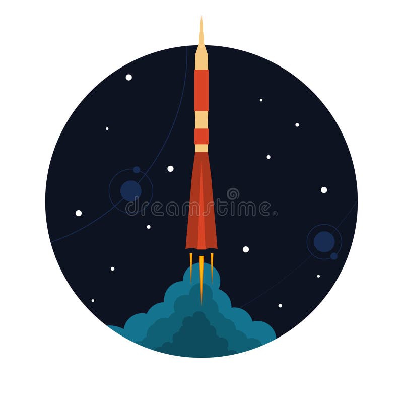 Space rocket ship launch stock vector. Illustration of development ...