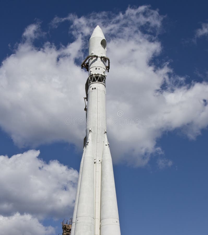 Space rocket on sky stock image. Image of space, blue - 16115579