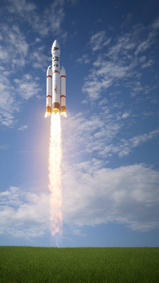 Space Exploration, Human Technology, Space Station, Space Rocket Stock ...