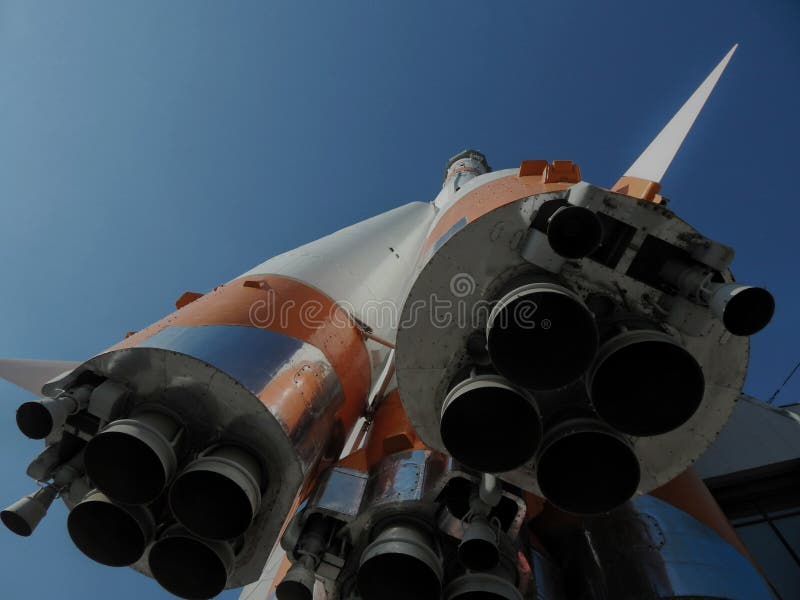 Space rocket on start stock photo. Image of shape, location - 79790512