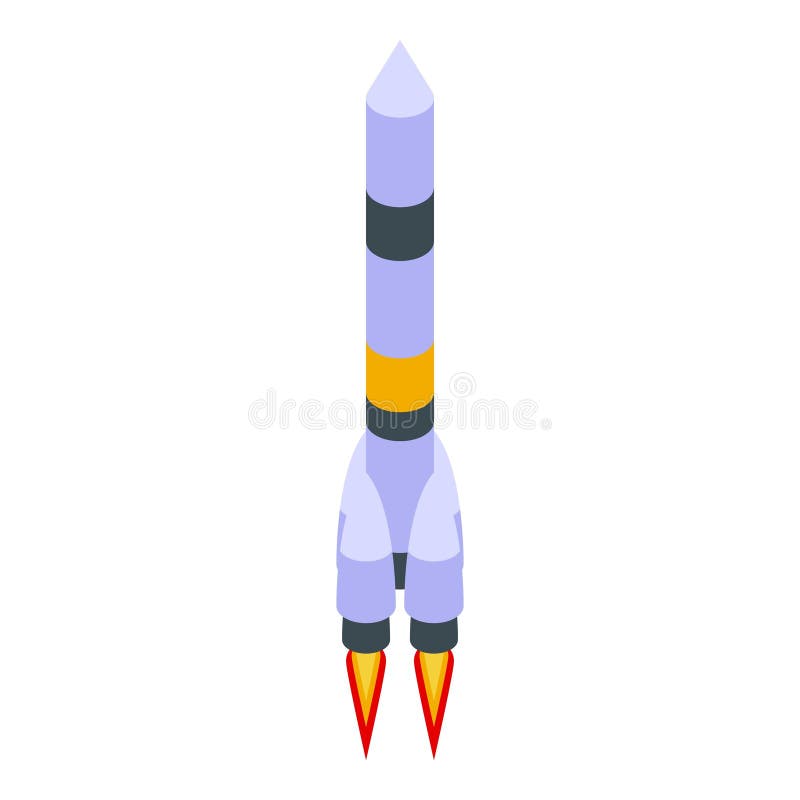 Space Rocket Taking Off from Launch Pad with Red Flames Stock ...