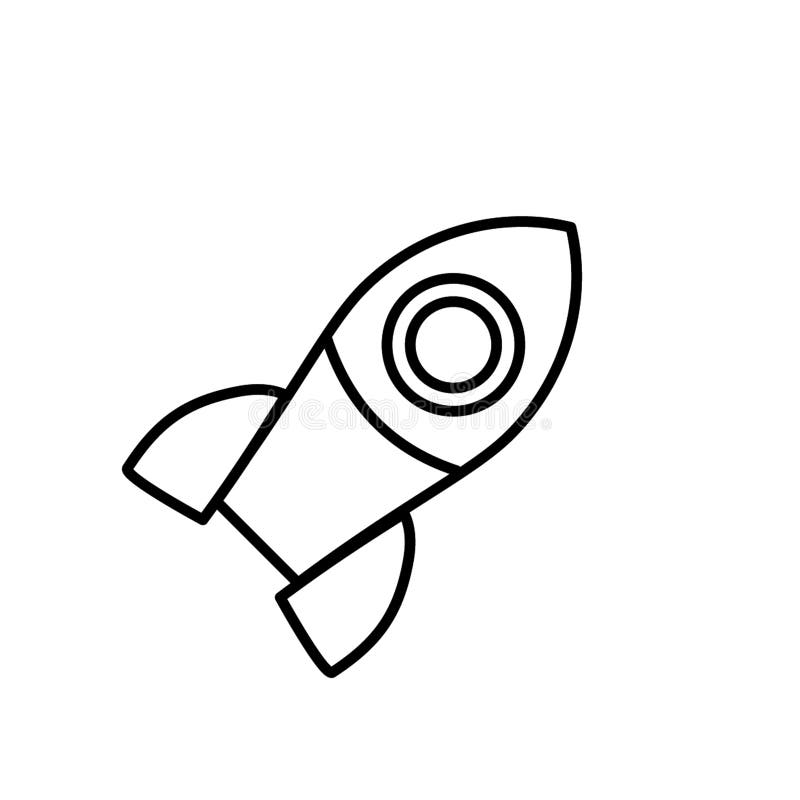 Space rocket - vector icon stock vector. Illustration of planet - 348983694
