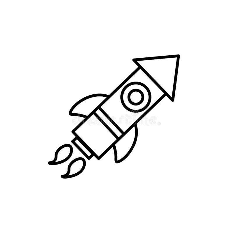 Space rocket - vector icon stock vector. Illustration of cosmos - 348983768
