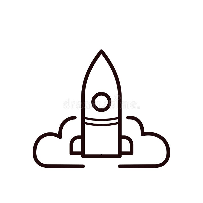 Space rocket - vector icon stock illustration. Illustration of ...