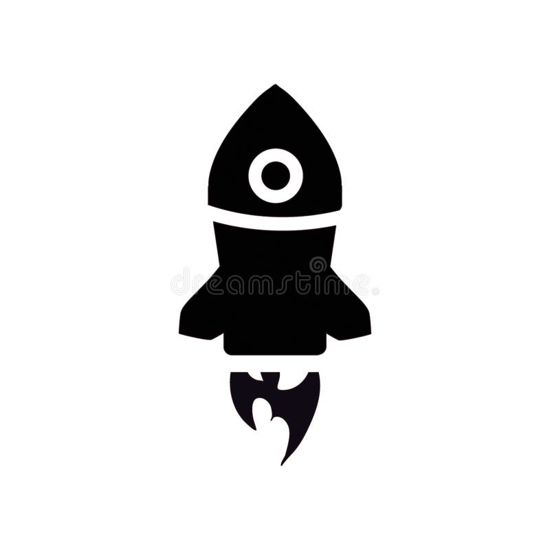 Space rocket - vector icon stock vector. Illustration of cosmic - 348983914