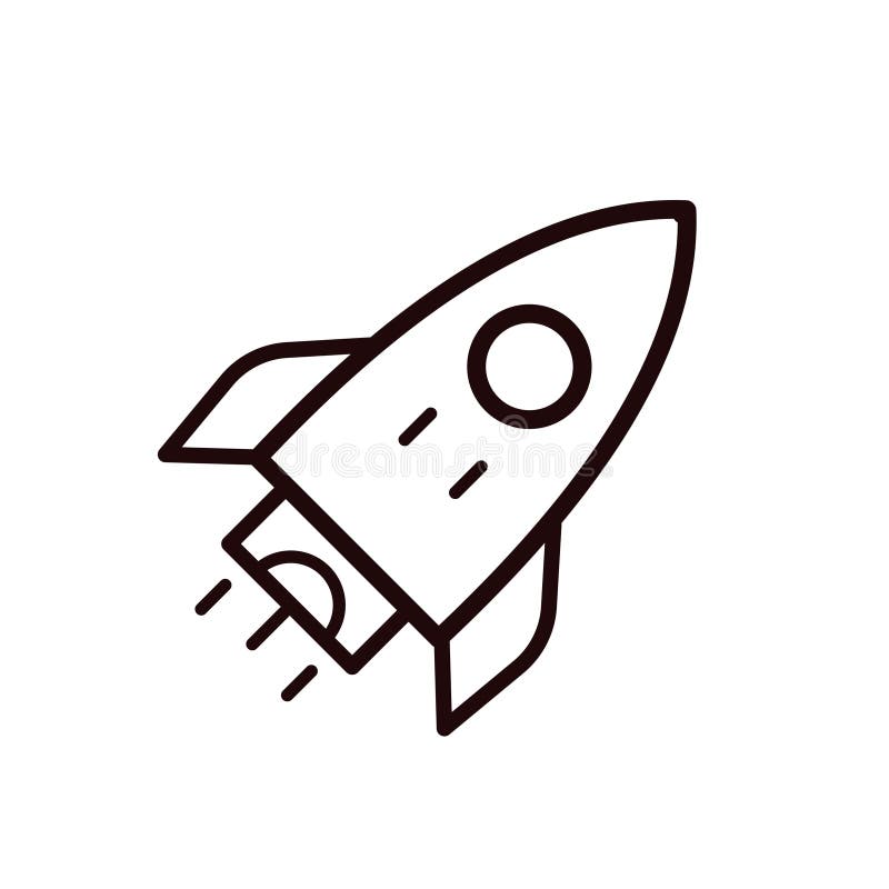 Space rocket - vector icon stock vector. Illustration of planet - 348984067