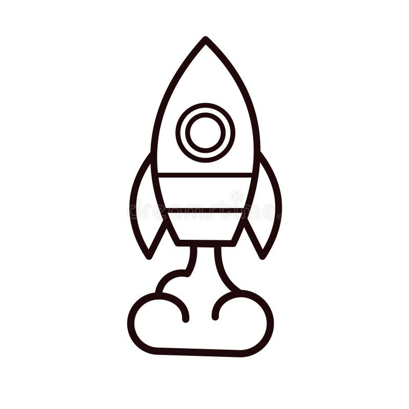 Space rocket - vector icon stock vector. Illustration of technology ...