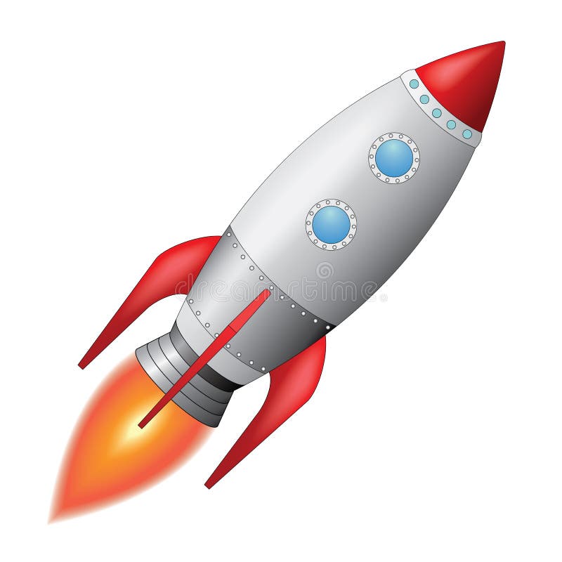 Space Rocket stock vector. Illustration of graphic, chrome - 32237994