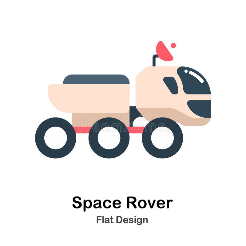 Space Rover Flat Illustration Stock Vector - Illustration of technology ...