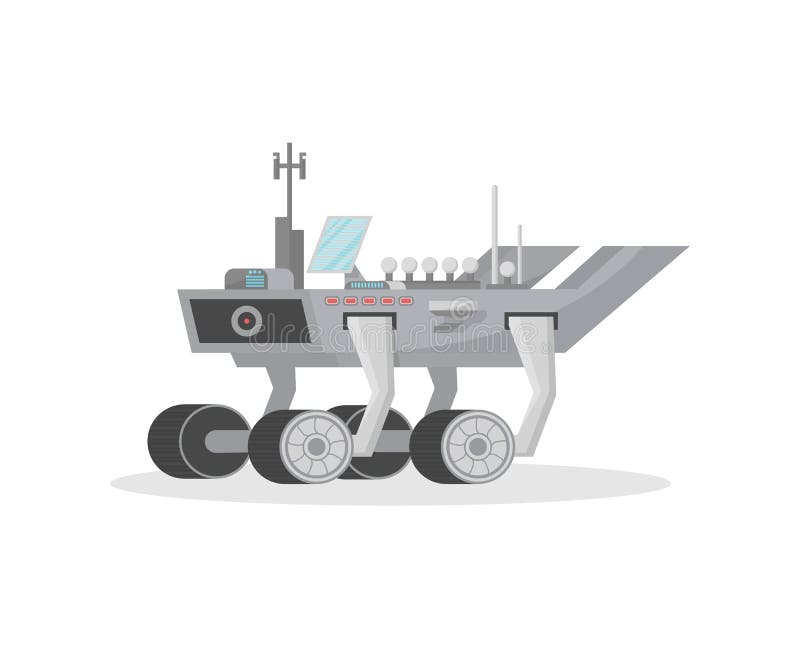 Space Rover Isolated Vector Icon Stock Vector - Illustration of ...