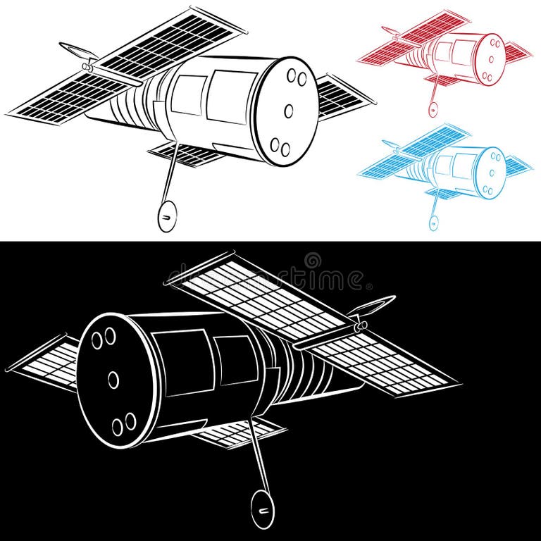 Satellite Drawing Stock Illustrations – 24,226 Satellite Drawing Stock ...