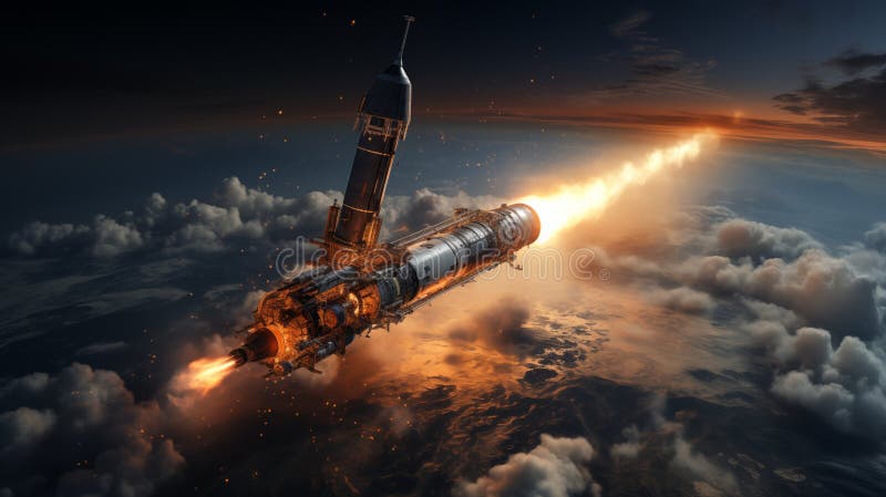 Space Satellite Flies in Earth Orbit Showcasing Advanced Engineering ...