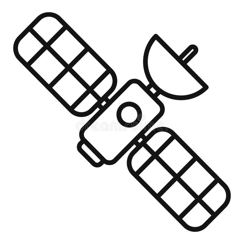 Space Satellite Orbiting Earth Transmitting Signal Stock Illustration ...