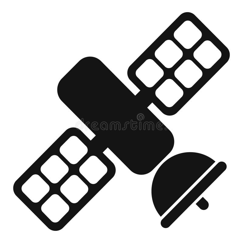 Space Satellite Orbiting Earth Transmitting Signals Stock Vector ...