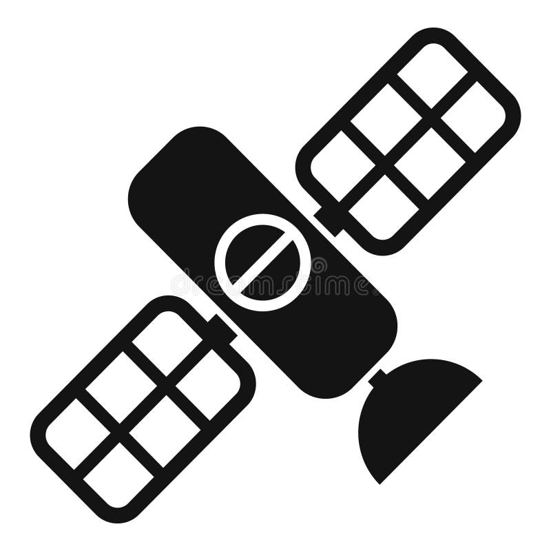 Space Satellite Orbiting Earth Transmitting Signals Icon Stock Vector ...