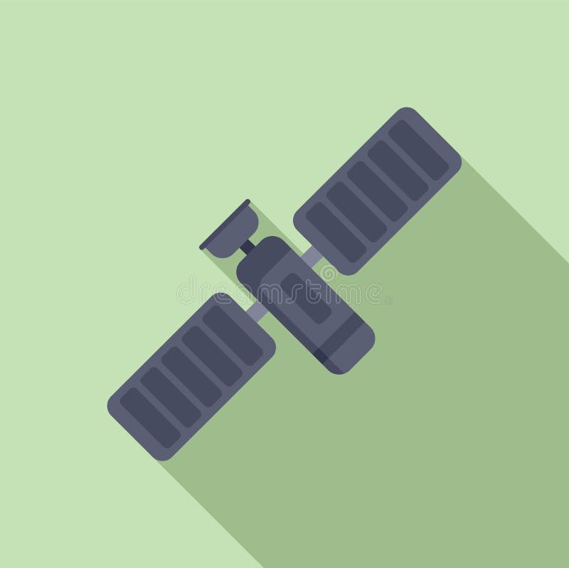 Space Satellite Power Icon Flat Vector. Source Cell Stock Vector ...