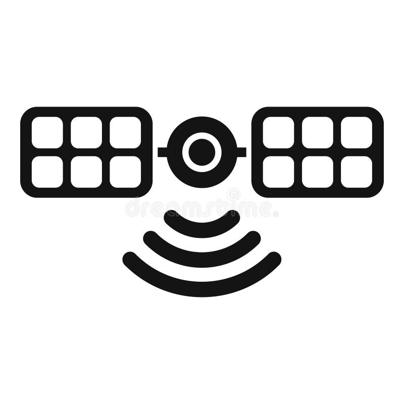 Space Satellite Transmitting Signals from Orbit Stock Illustration ...