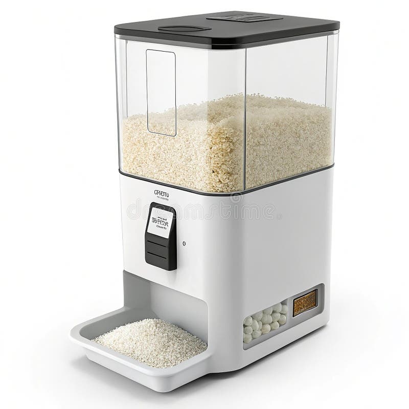 Compact Rice Dispenser for Kitchen Stock Illustration - Illustration of ...