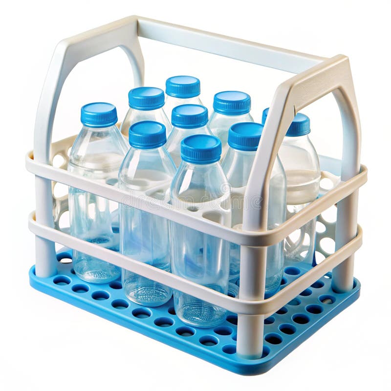 Plastic Bottle Holder Rack for Easy Storage Stock Illustration ...