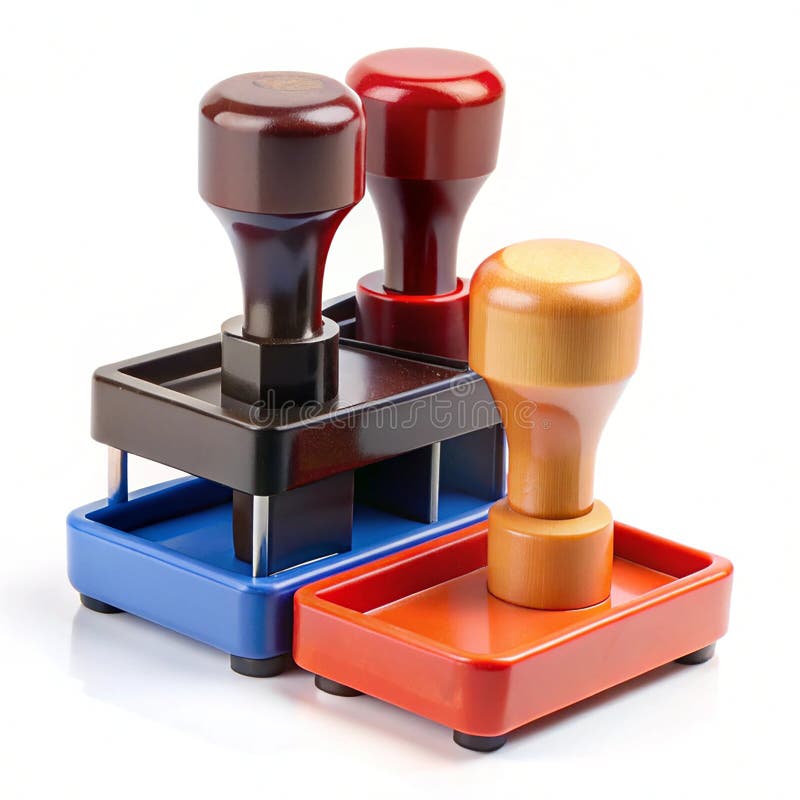 Plastic Rubber Stamp Holder with Stacking Design Stock Illustration ...