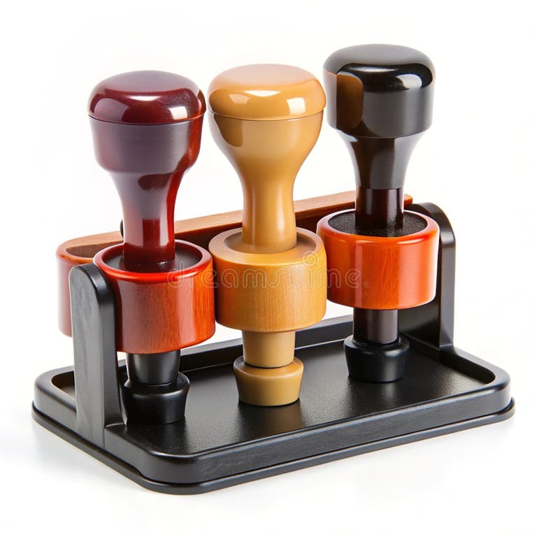 Plastic Rubber Stamp Holder with Stacking Design Stock Illustration ...