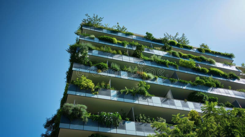 Space-Saving Solutions with Vertical Gardening Stock Illustration ...