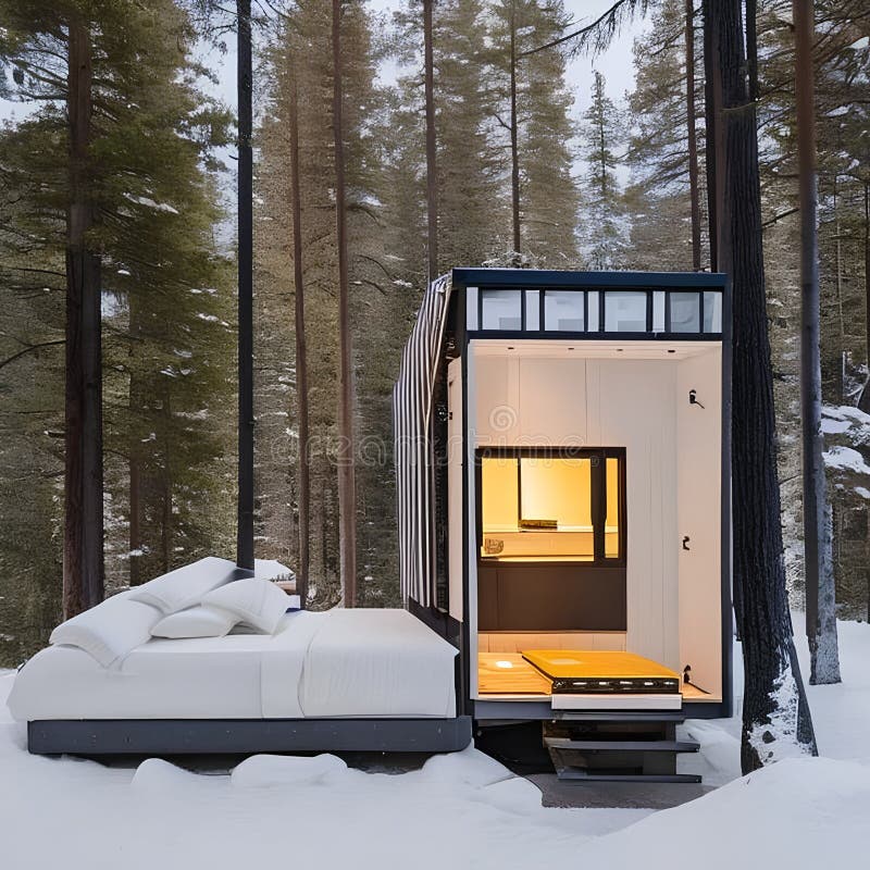 A Space-saving Tiny House with Clever Built-in Storage, Fold-out ...