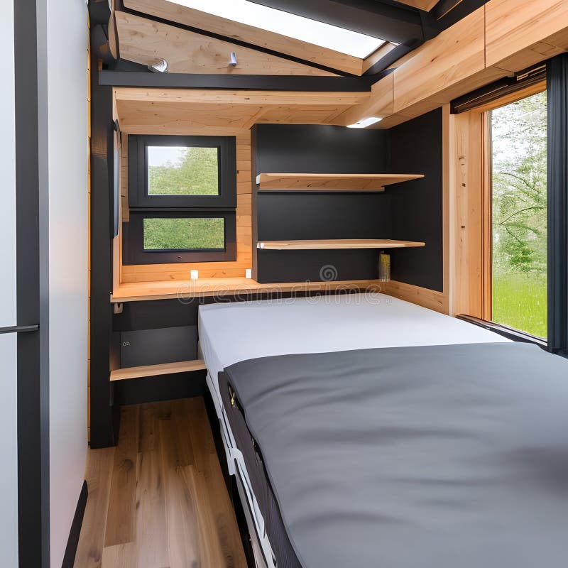 A Space-saving Tiny House with Clever Built-in Storage, Fold-out ...