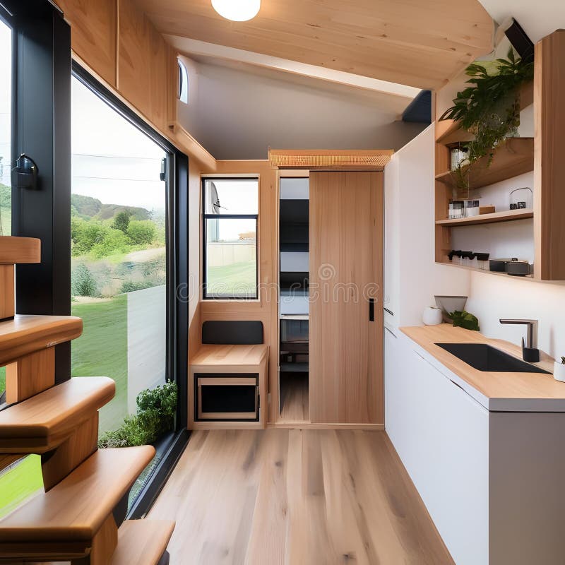 A Space-saving Tiny House Interior with Multifunctional Furniture ...