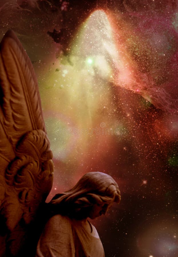 Fire Space Angel stock illustration. Illustration of glare - 112448697