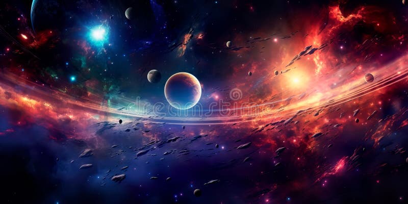 Space Scene with Celestial Bodies Space Showing the Beauty of Space Exploration. Stock ...
