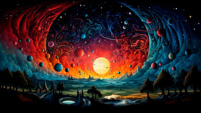 Space Scene with Celestial Bodies Space Showing the Beauty of Space ...