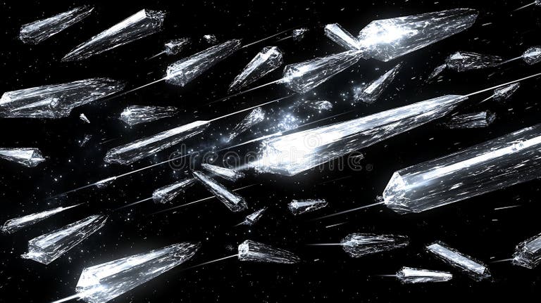 Space Scene Features Many Bright Objects of Unknown Origin Stock ...