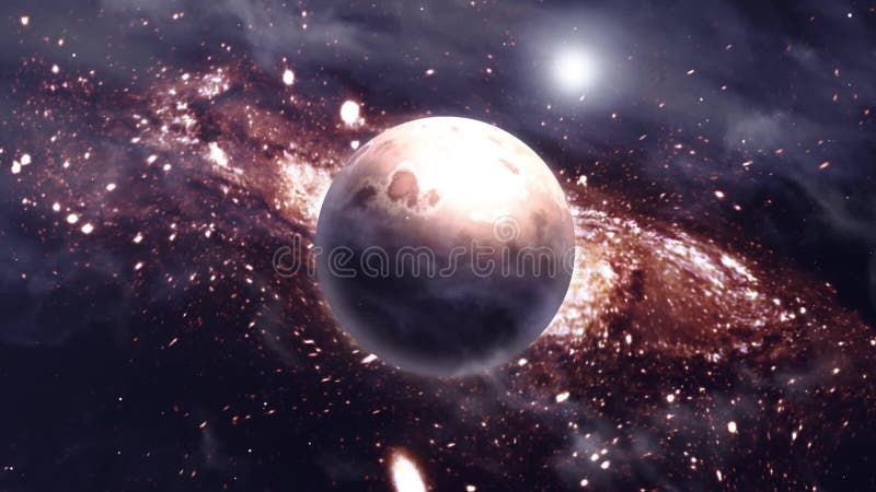 A Space Scene with Planets and Stars in the Background Stock Video ...