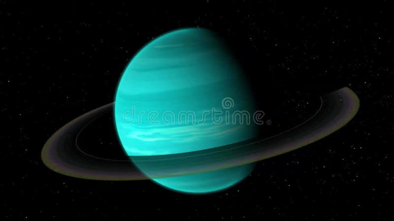 Space Scene Next To Uranus in Outer Space. Stock Footage - Video of ...