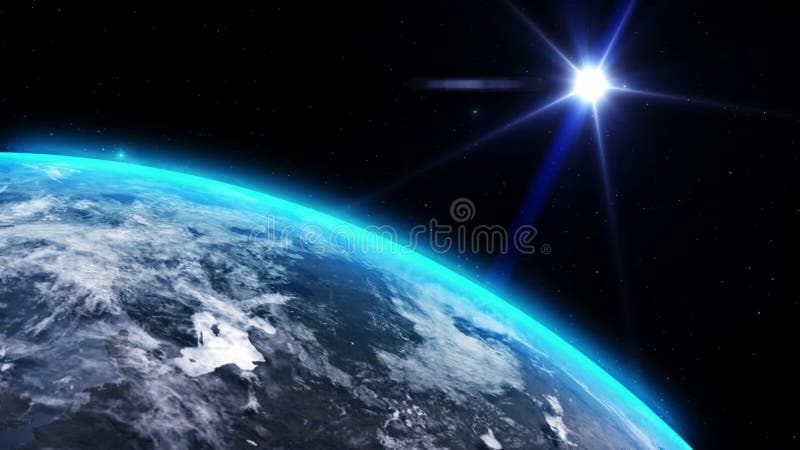 Space Scene. the Planet Rotates on Its Axis Stock Video - Video of ...