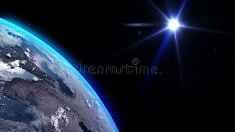 Space Scene. the Planet Rotates on Its Axis Stock Footage - Video of ...