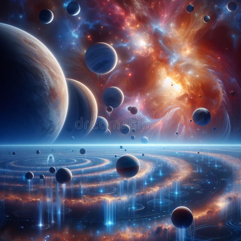 Space Scene with Planets and Galaxies, Photorealistic V Stock Photo ...