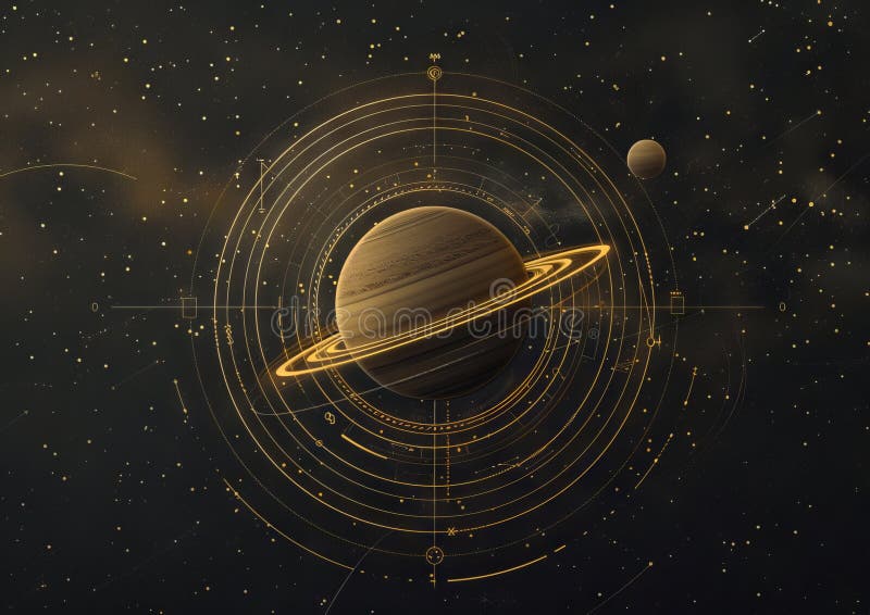 A Space Scene with Planets and Stars Stock Photo - Image of scene ...