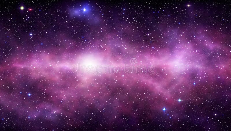 Space Scene with Planets, Stars and Galaxies Stock Illustration ...