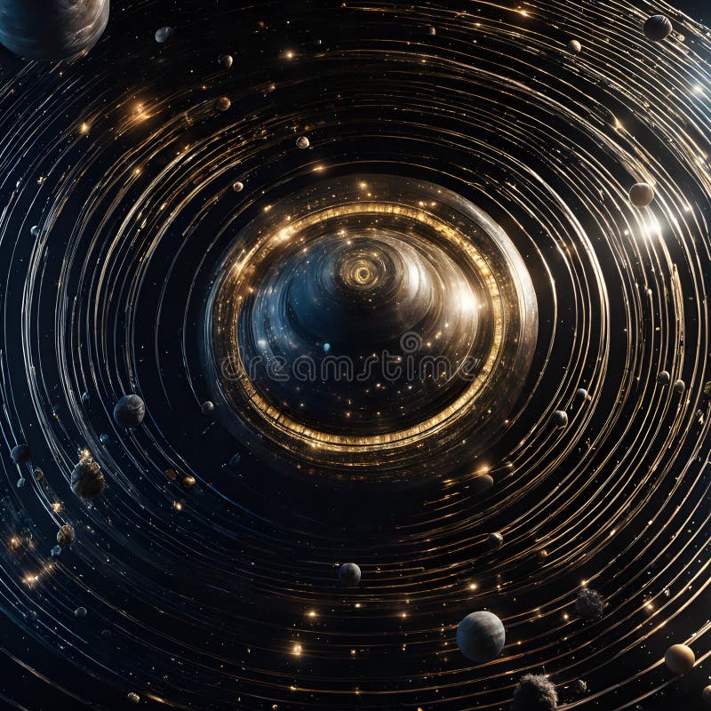 A Space Scene that Portrays a Concept of a Multi-dimensional or ...