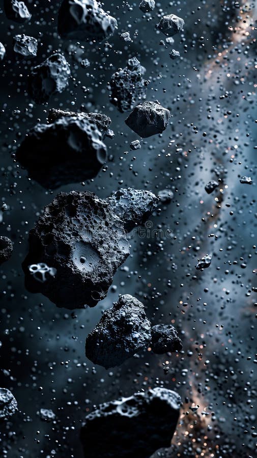 A Space Scene with Rocks and a Star Stock Photo - Image of rain ...