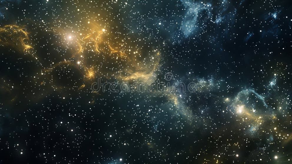 A Space Scene with Stars and Clouds Stock Image - Image of night ...