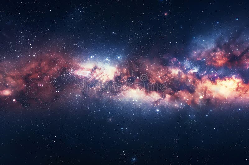 Space Scene with Stars in the Galaxy. Panorama. Universe Filled with ...